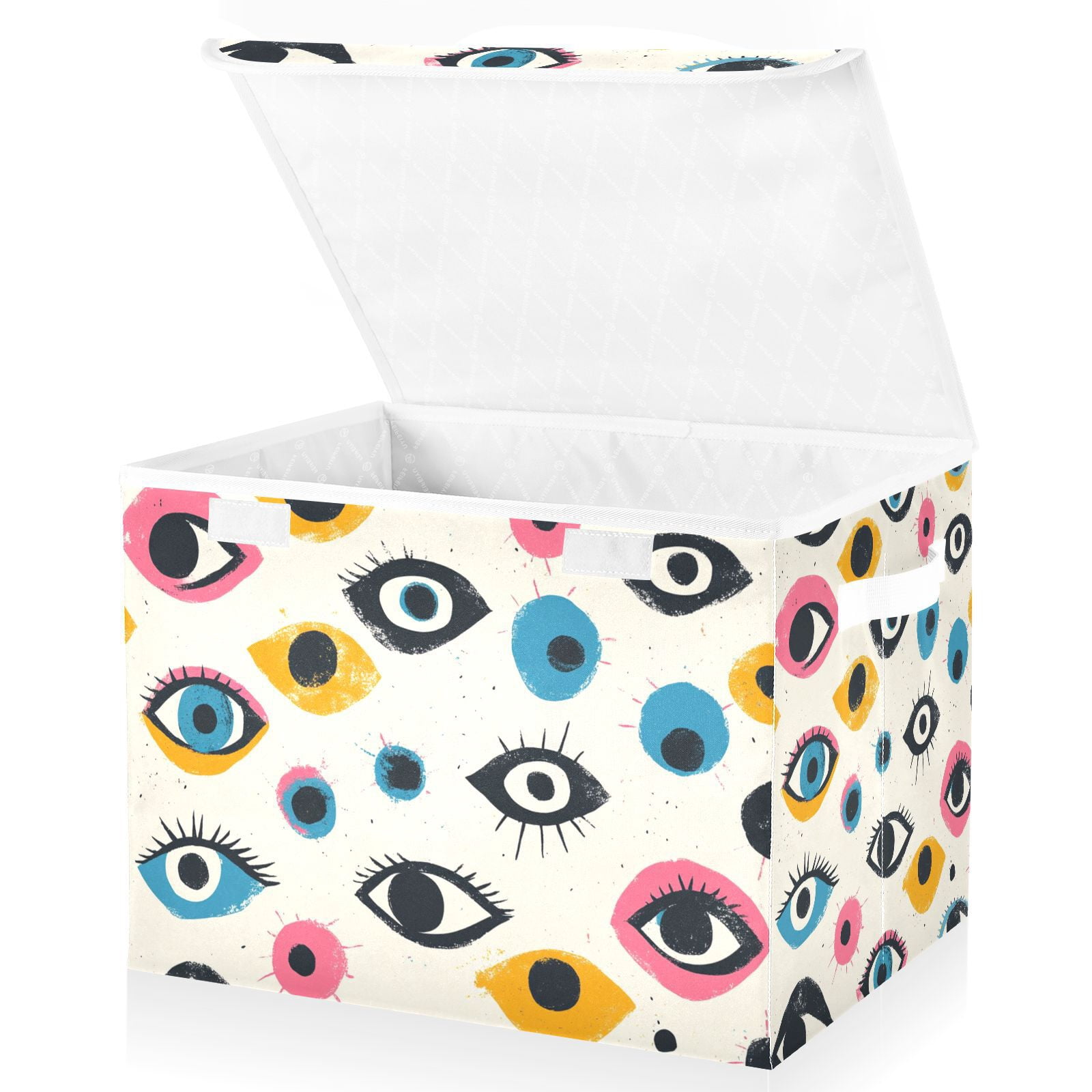 Abstract Eyes Storage Basket for Shelves Foldable Container Organizer ...