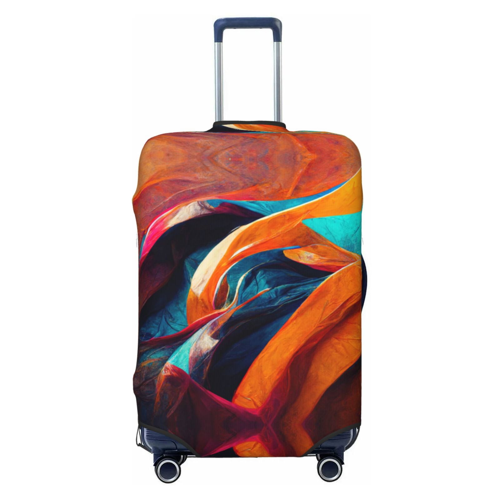 Abstract Fabric Color Waves Luggage Cover, Suitcase Cover for Luggage Fits 18-32 Inch Luggage ...