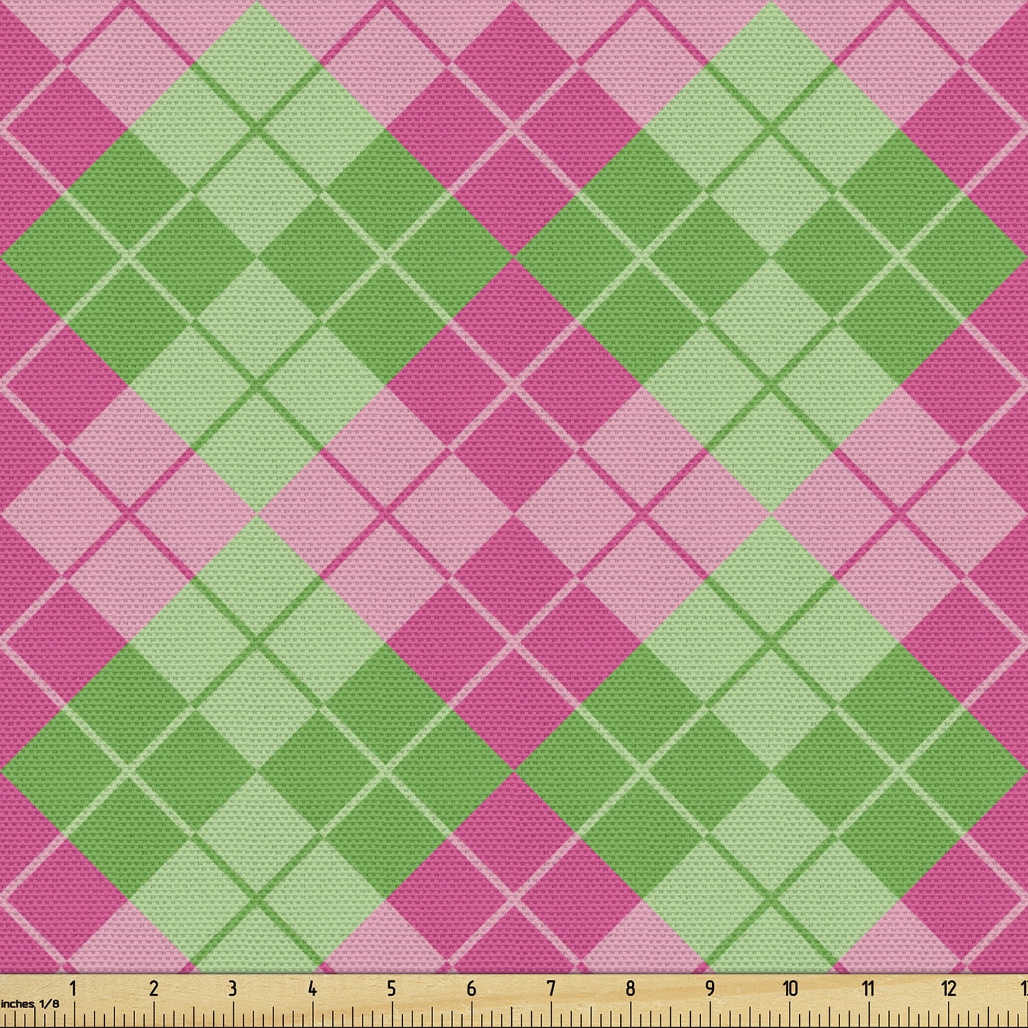 Ambesonne Abstract Fabric by the Yard Upholstery, Argyle Inspired ...
