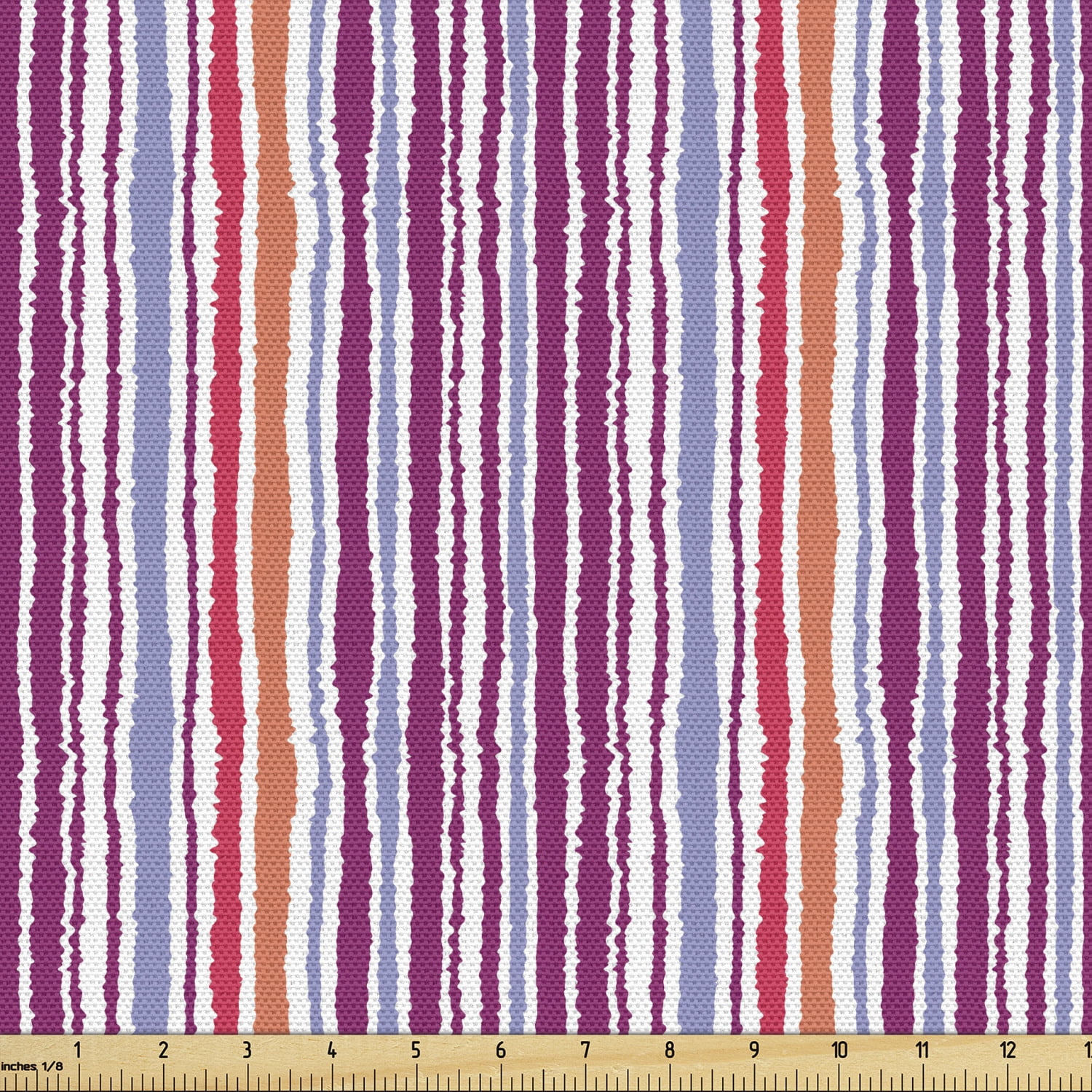 Ambesonne Abstract Fabric by the Yard Upholstery, Vertical Narrow ...