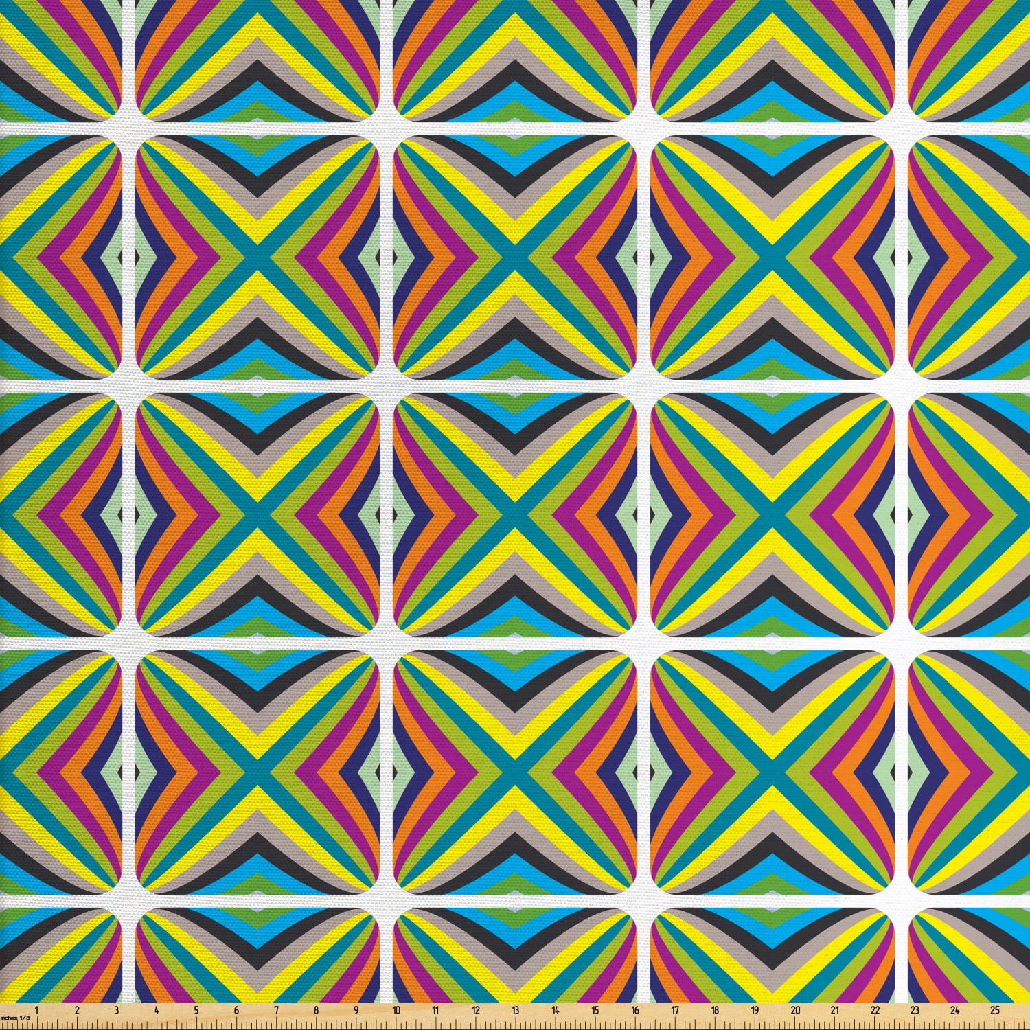Abstract Fabric by the Yard, Creative Contemporary Geometric Themed ...