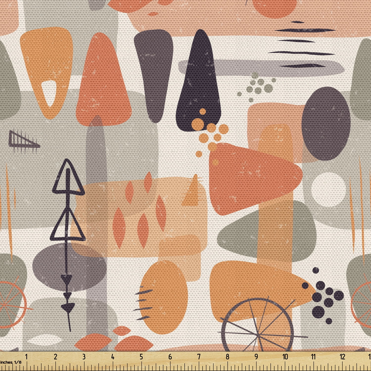 Abstract Fabric by the Yard, Grunge and Distressed Effect Surreal ...