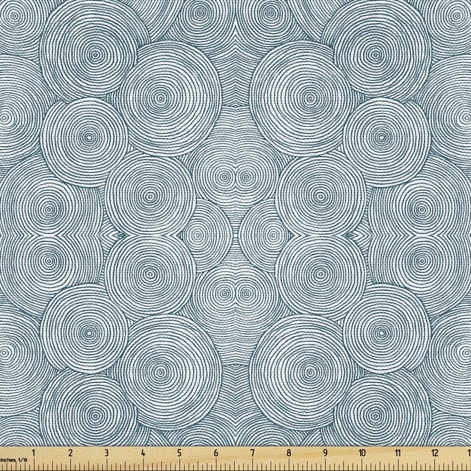 Ambesonne Abstract Fabric by the Yard Upholstery, Intricate Swirl ...