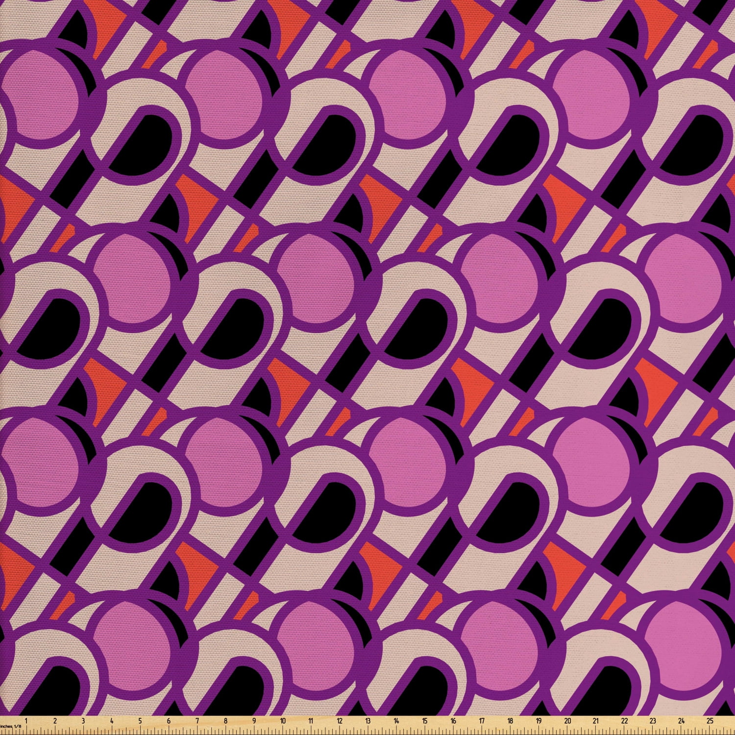 Ambesonne Abstract Fabric by the Yard Upholstery, Geometrical Spots, 5 ...