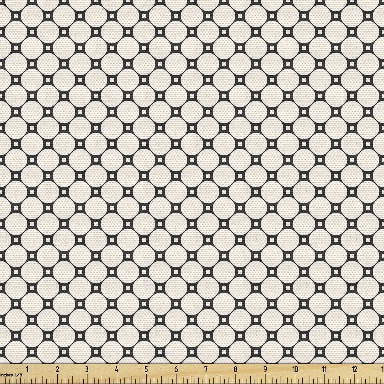 Ambesonne Abstract Fabric by the Yard Upholstery, Rhythmic Mesh Design ...