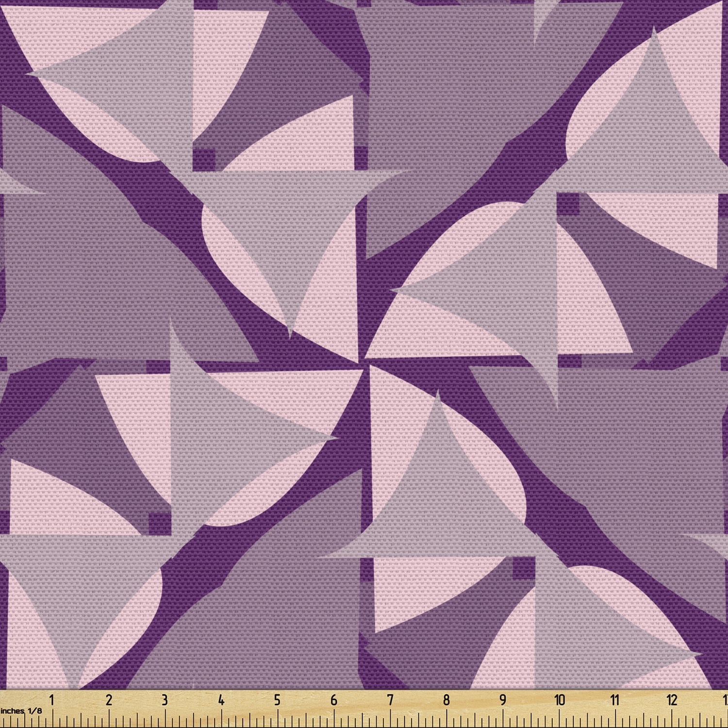 Ambesonne Abstract Fabric by the Yard Upholstery, Complex Shapes Design ...