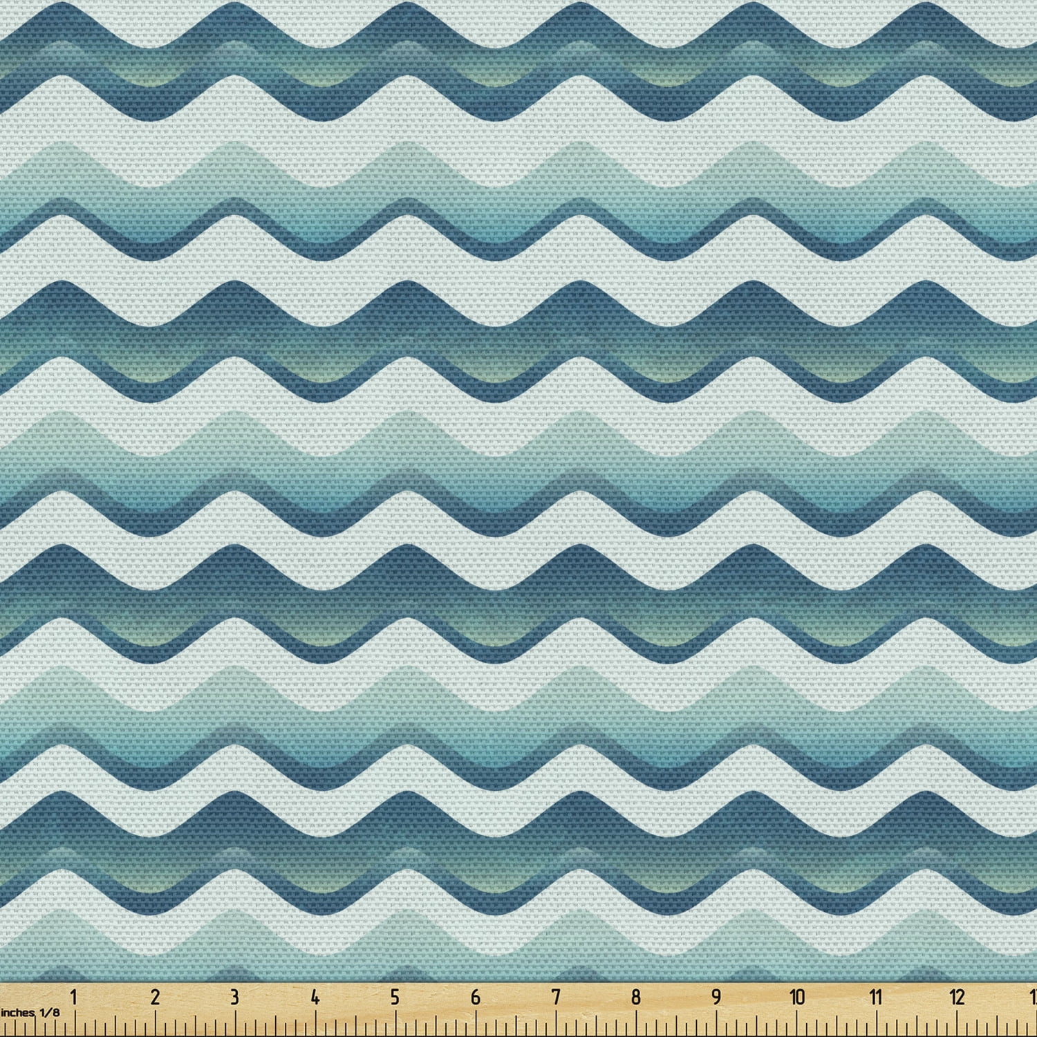 Abstract Fabric by the Yard, Repetitive Horizontal Waves in Grunge ...