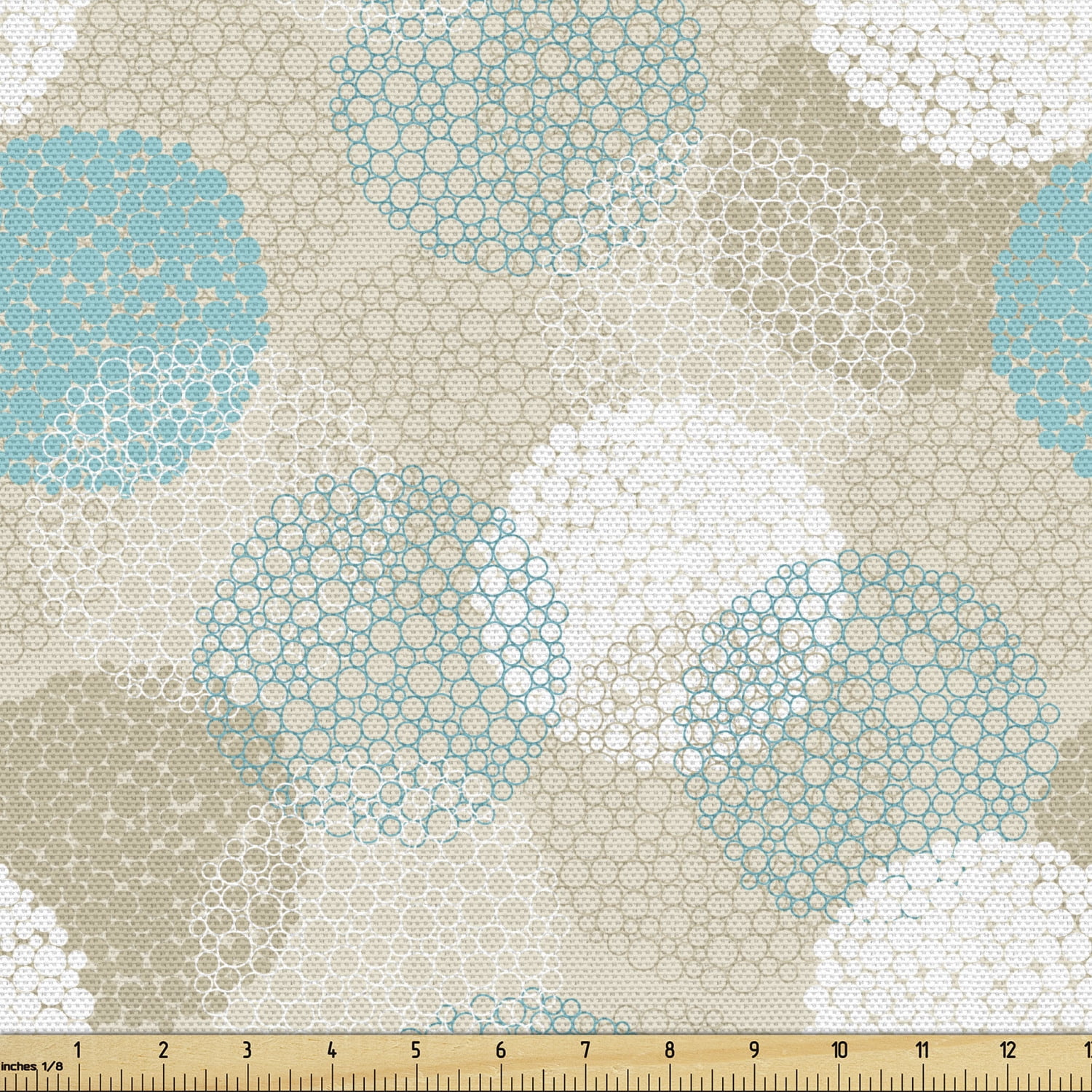Ambesonne Abstract Fabric by the Yard Upholstery, Dots and Circle ...