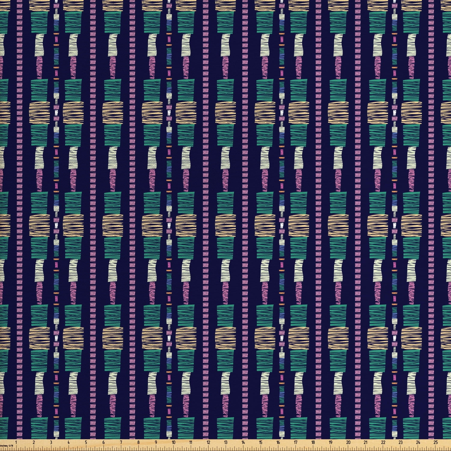 Abstract Fabric by the Yard, Sketchy Pattern of Hatched Art Design ...