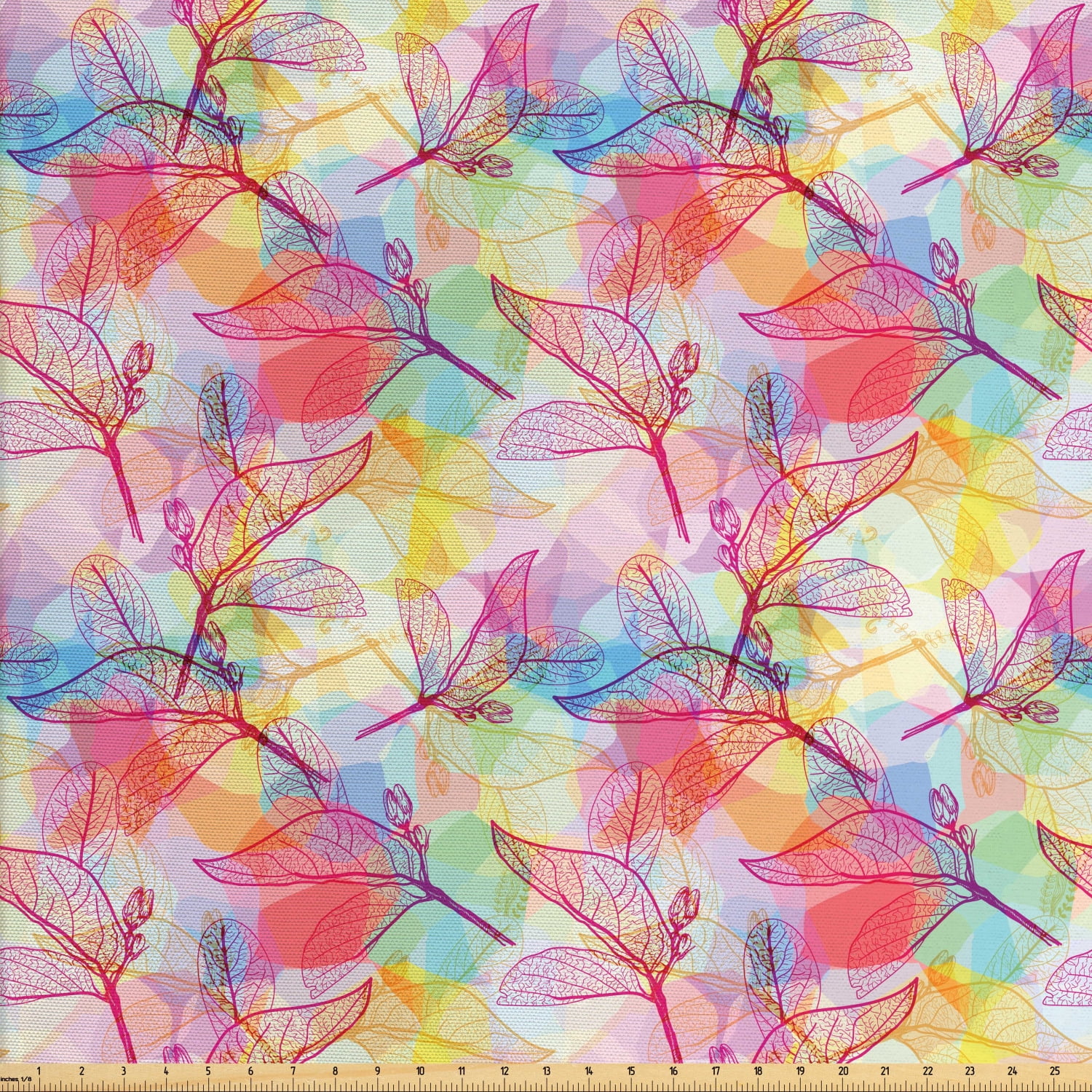 Ambesonne Abstract Fabric by the Yard Upholstery, Colorful Abstract ...