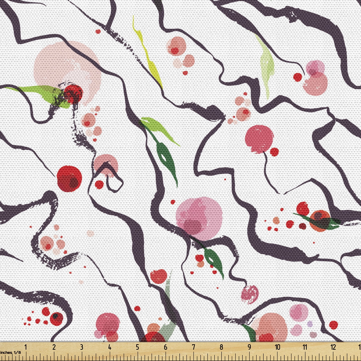 Abstract Fabric by the Yard Upholstery, Floral Interpretation of ...