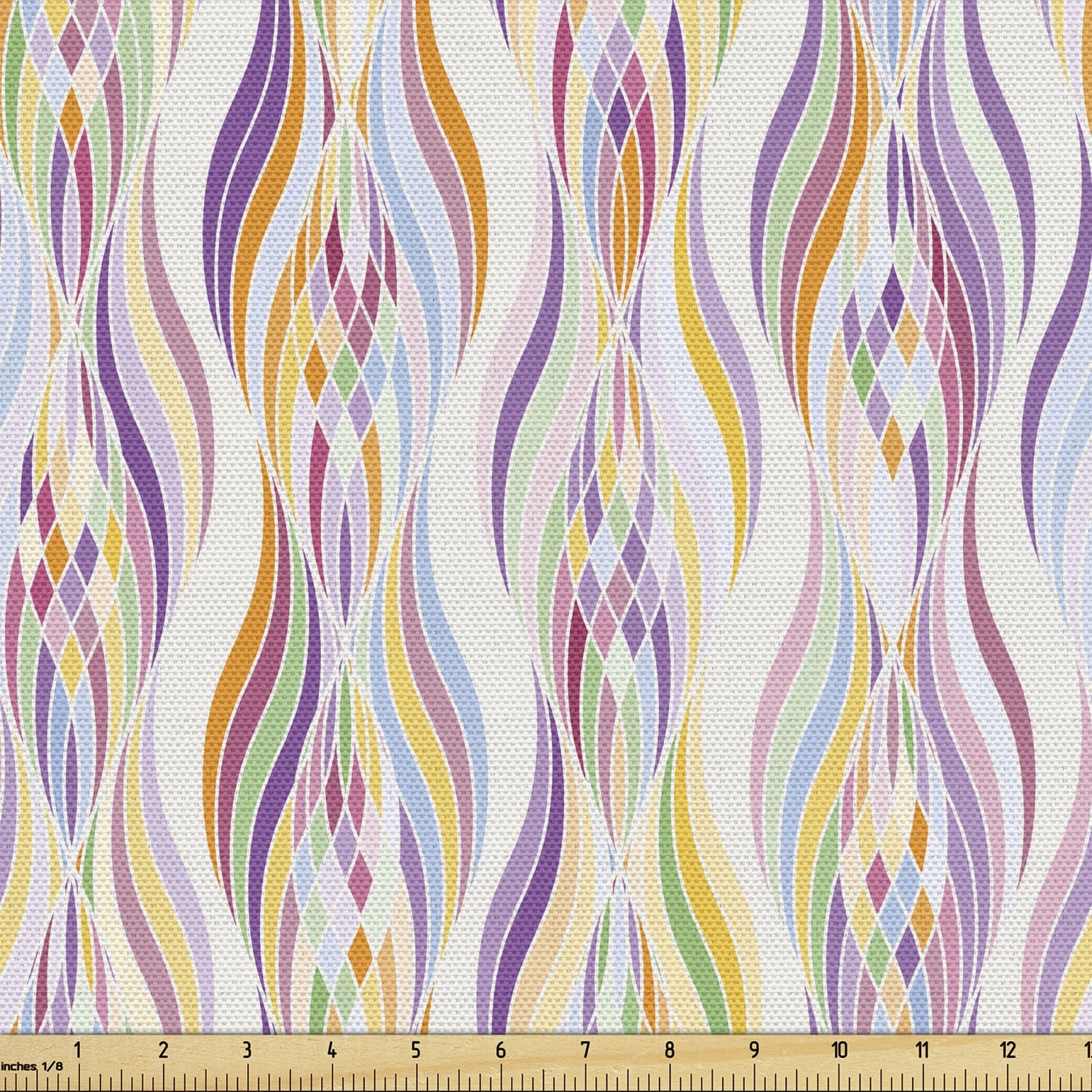Ambesonne Abstract Fabric by the Yard Upholstery, Rainbow Tone ...