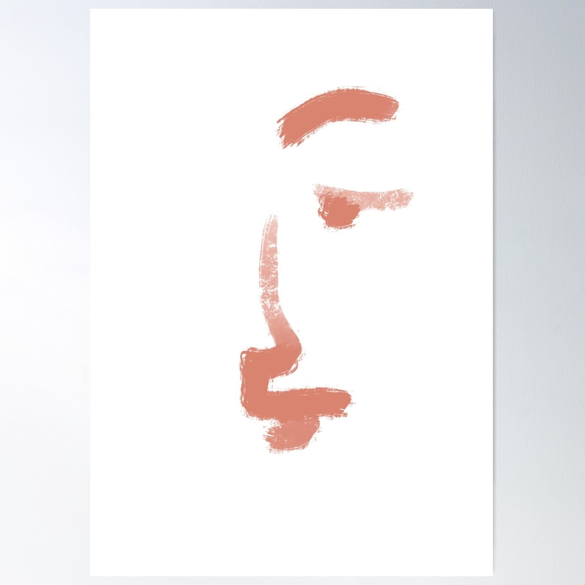 Abstract Face Boho Art Poster Wall Art, Modern Wall Decor For Living ...