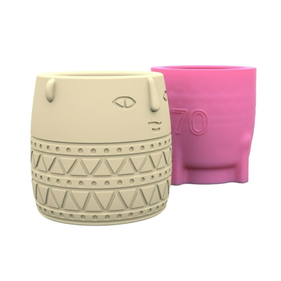 Abstract Face Flower Pots Mold Epoxy Resin Molds Pen Holder Candle ...