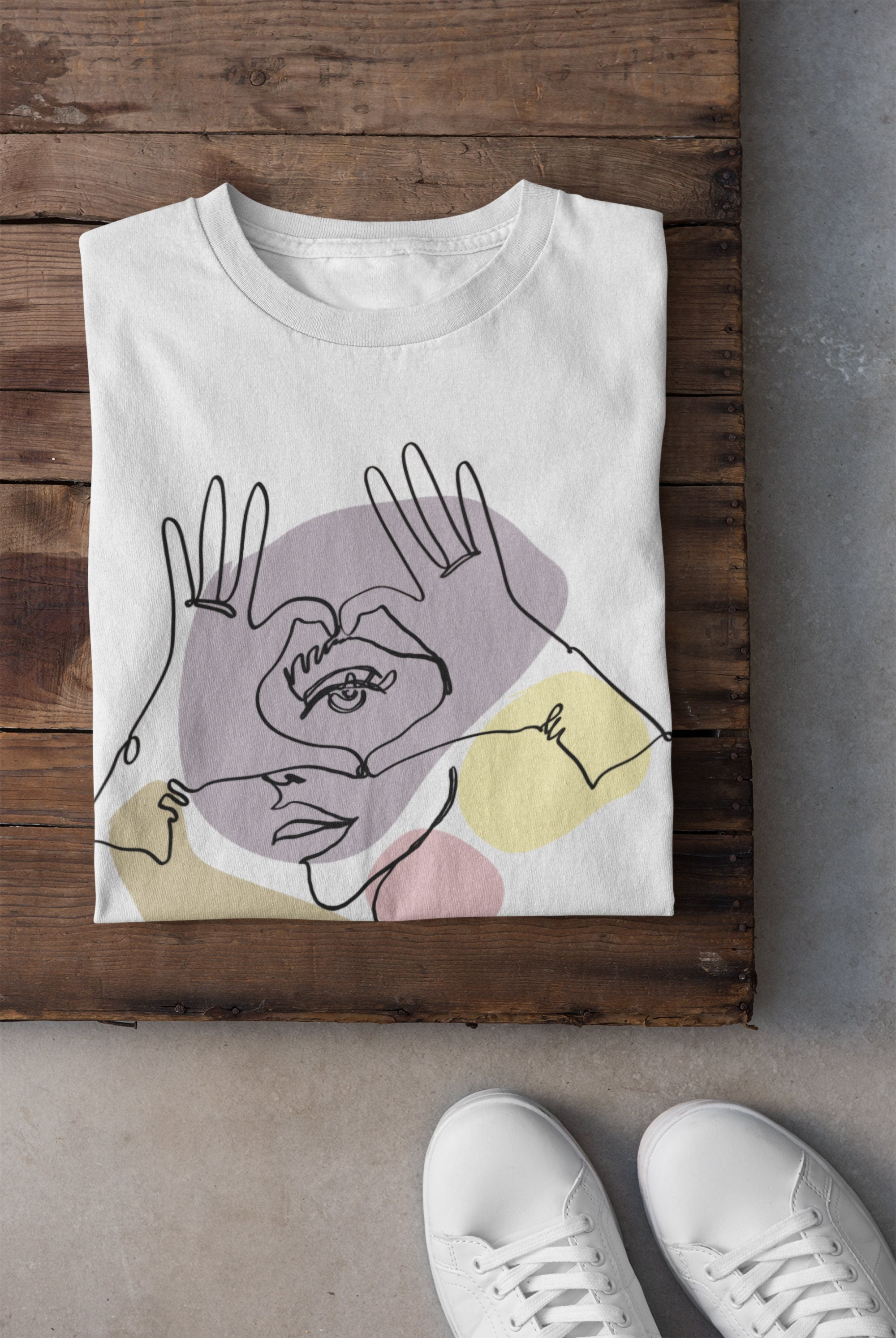 Abstract Face Line Art Shirt - Aesthetic T-shirt - One Line Drawing ...