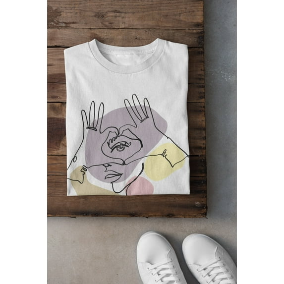 Abstract Face Line Art Shirt - Aesthetic T-shirt - One Line Drawing ...