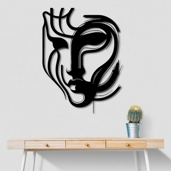 Abstract Face Metal Wall Art - Walmart.com