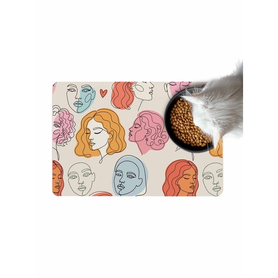 Abstract Face Painting Doormat Non Slip Diatomaceous Earth Door Mat ...