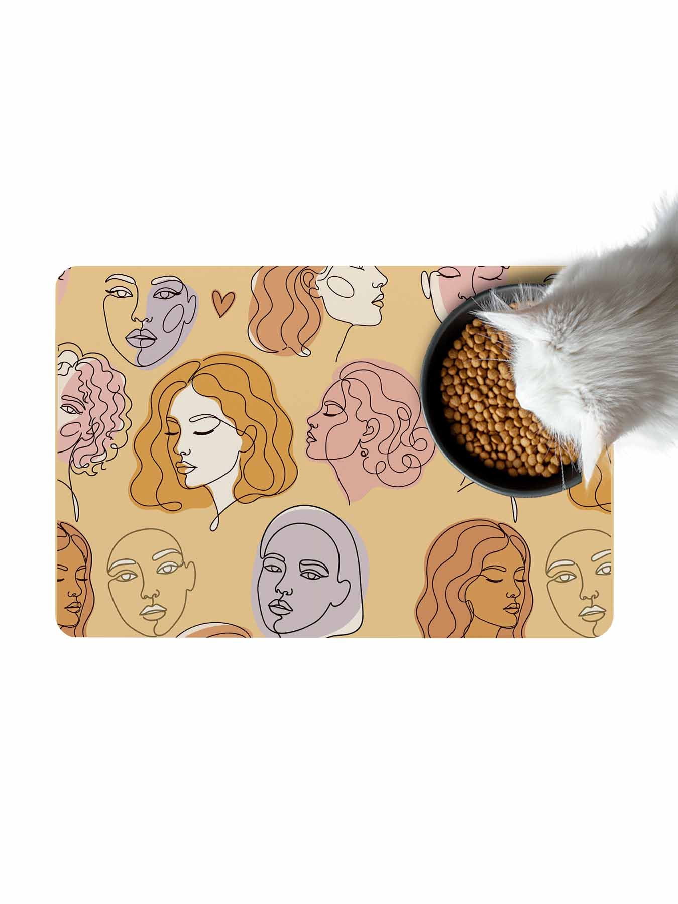 Abstract Face Painting Doormat Non Slip Diatomaceous Earth Door Mat ...