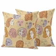 Abstract Face Painting Outdoor Waterproof Throw Pillow Covers Set of 2 ...