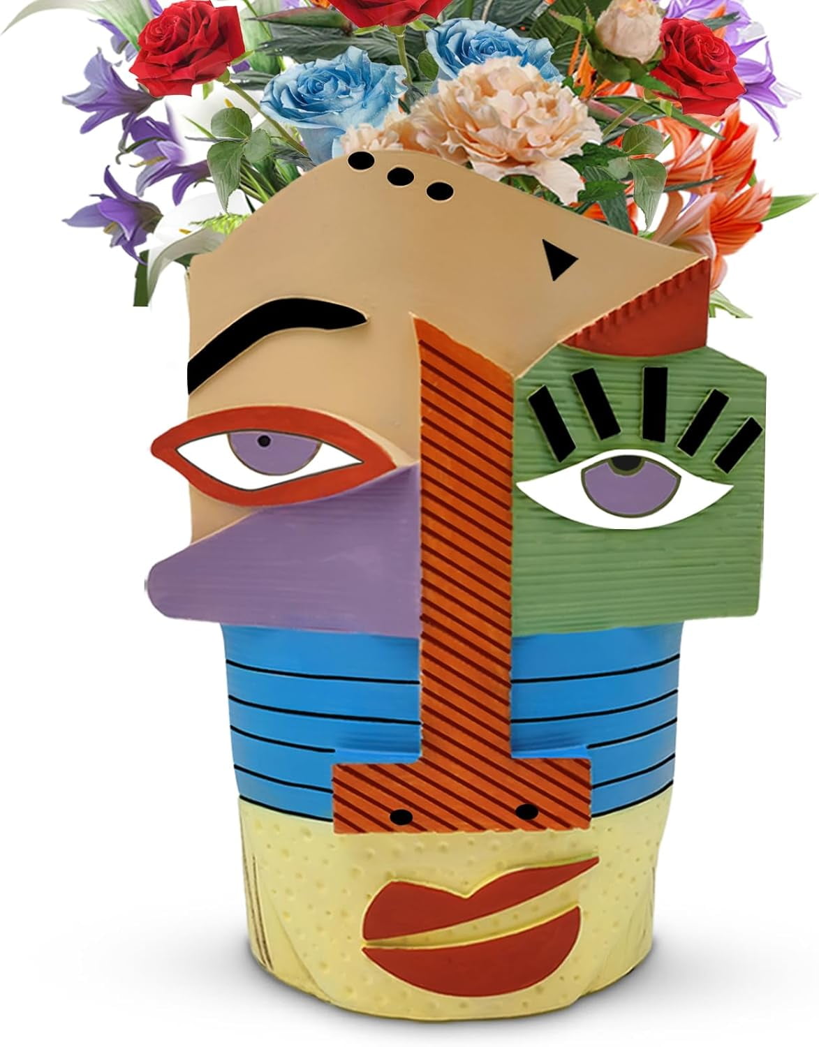 Abstract Face Planters Pots Head,Unique Head Planter for Indoor Plants ...