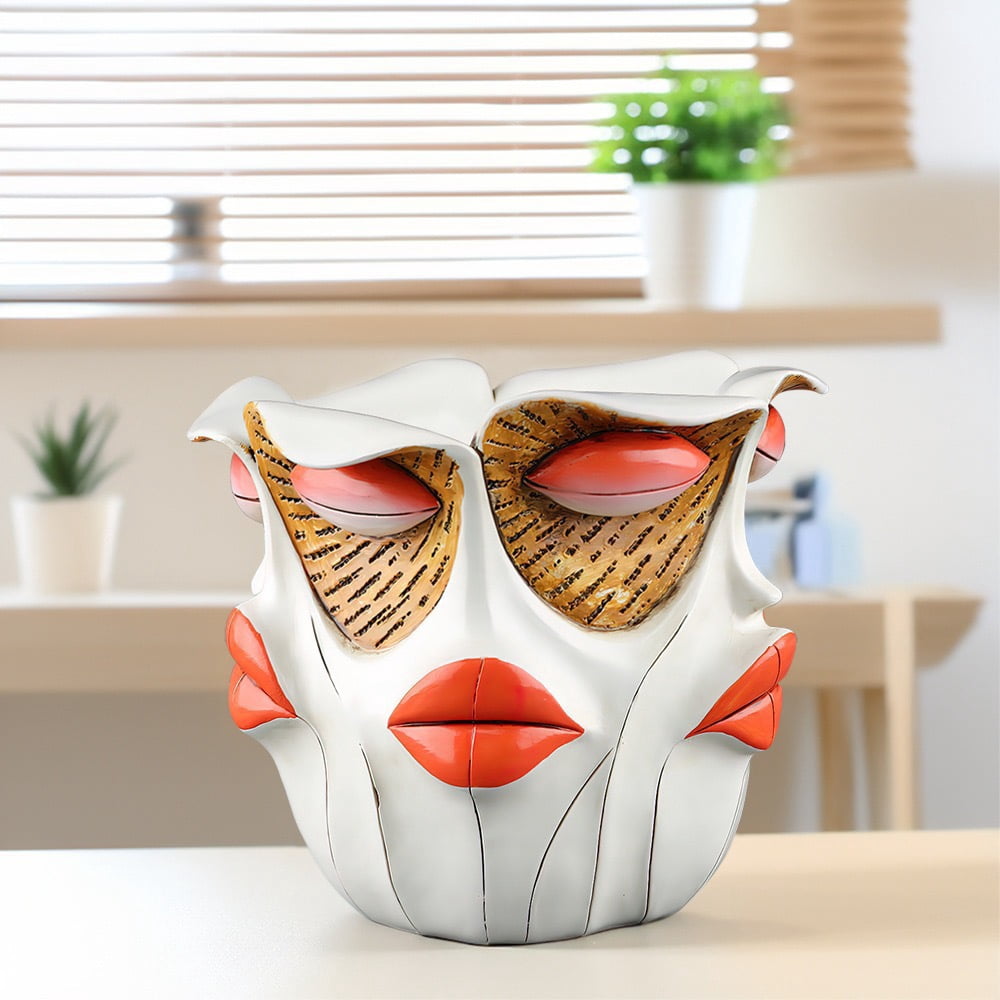 Abstract Face Planters Pots Head,Unique Head Planter for Indoor Plants ...
