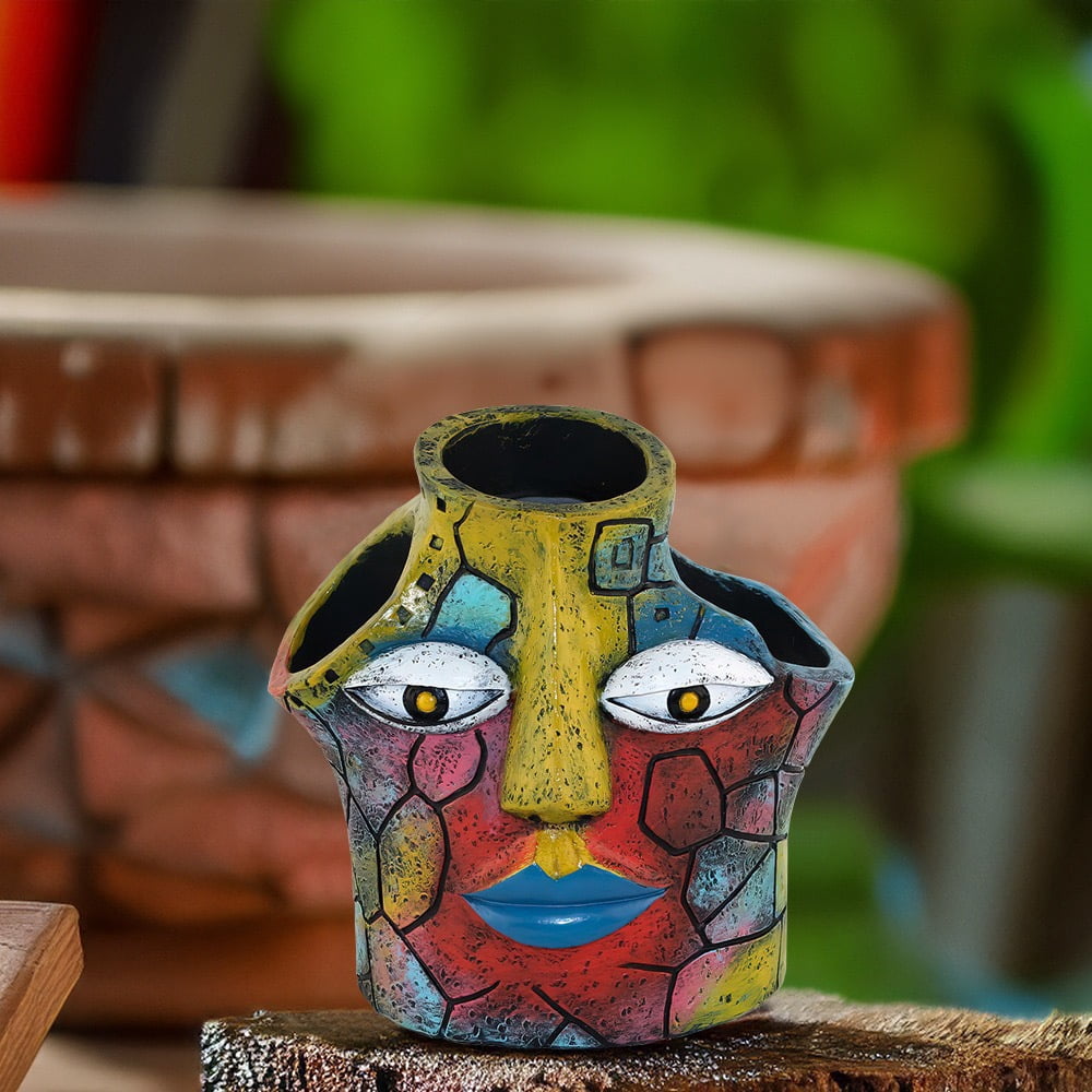 Abstract Face Planters Pots Head,Unique Head Planter for Indoor Plants ...