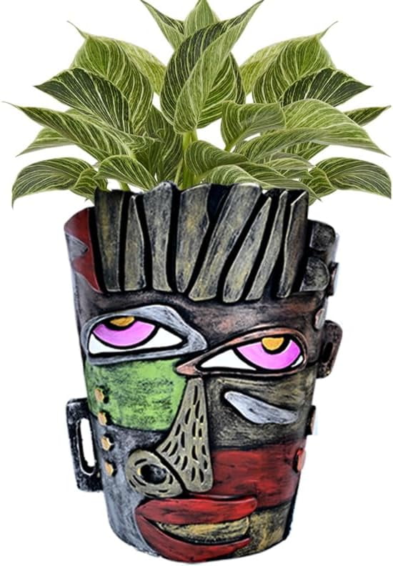 Abstract Face Planters Pots Head,Unique Head Planter for Indoor Plants ...