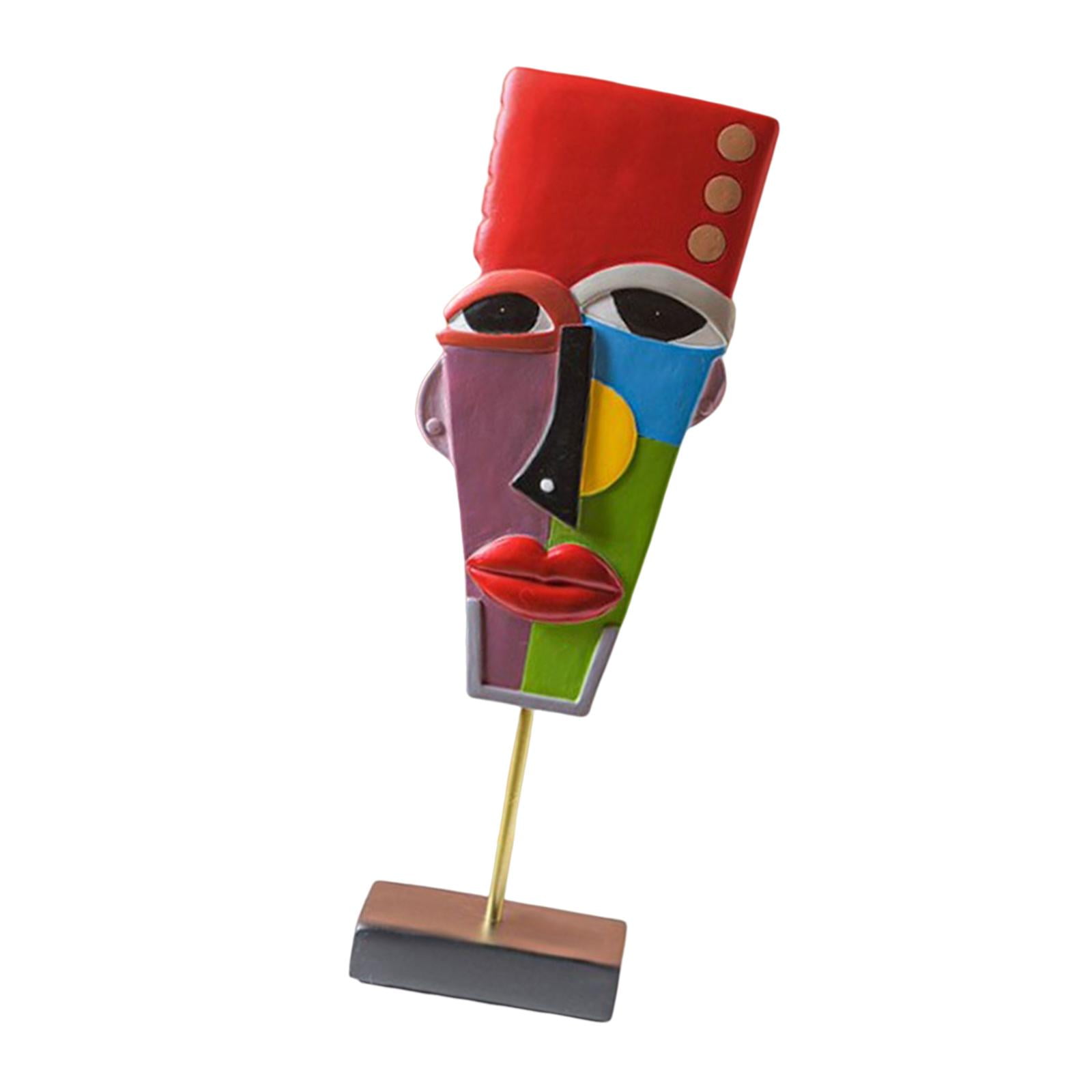 Abstract Face Statue, Table Creative Artwork Collectible Figurine ...