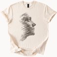 Abstract Face Tee Artistic Profile Shirt Unique Graphic Top - Walmart.com