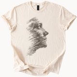 Abstract Face Tee Artistic Profile Shirt Unique Graphic Top - Walmart.com