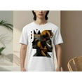 Abstract Faces Graphic Tee with Artistic Geometric Surreal Art Design ...