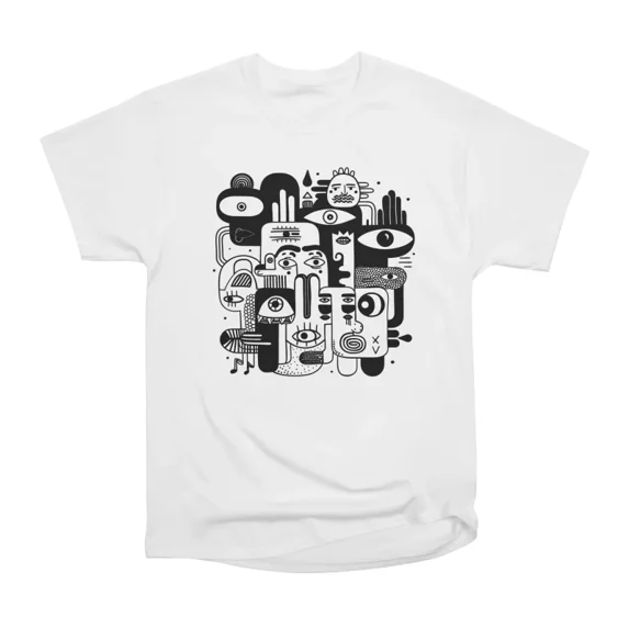 Abstract Faces T-Shirt Tee Gift For Him Merch For Her Apparel For ...