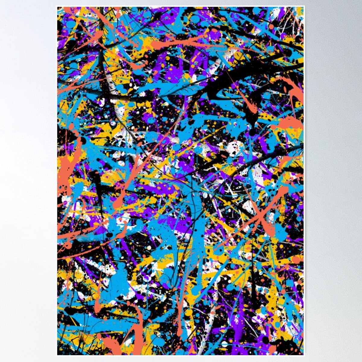 Abstract Fans Two Poster Wall Art, Modern Wall Decor For Living Room ...