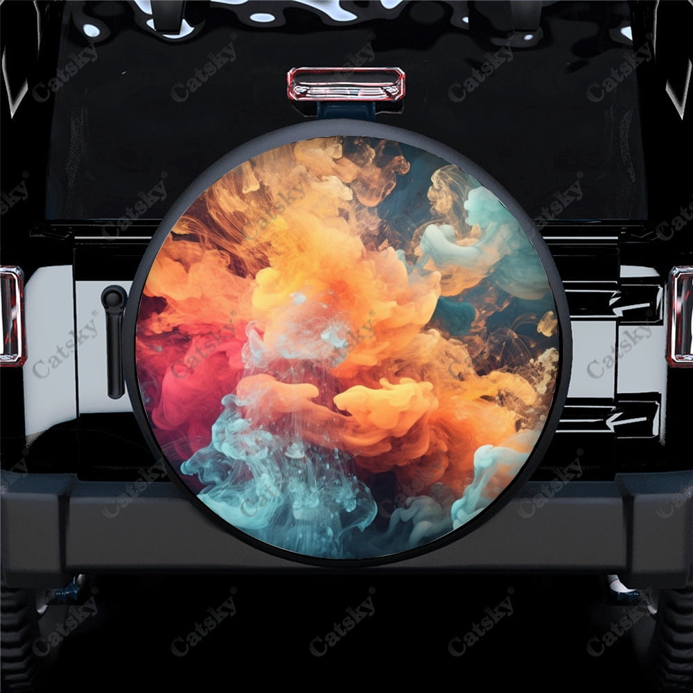 Abstract Fantasy Colorful Clouds Pattern Polyester Universal Spare ...