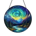 Abstract Fantasy Light Theme Stained Glass Window Hanging, Decorative ...