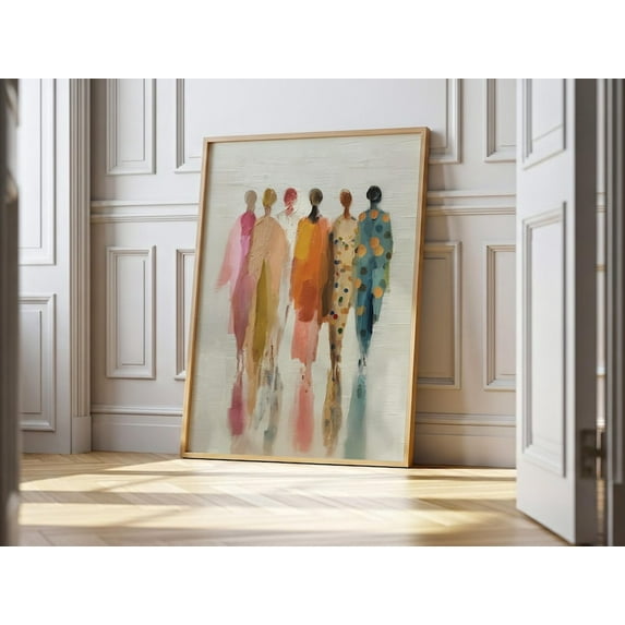 Abstract Fashion Illustration Art Poster – Modern Figurative Silhouette ...