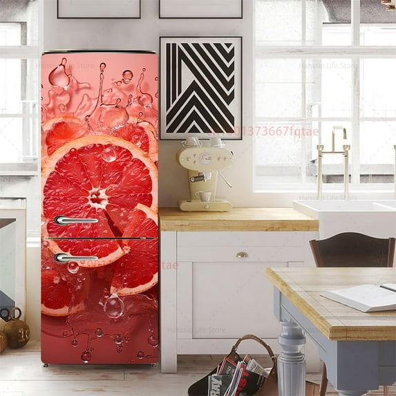 Abstract Feather Fridge Door Art Mural Sticker Leaves Design Wallpaper ...