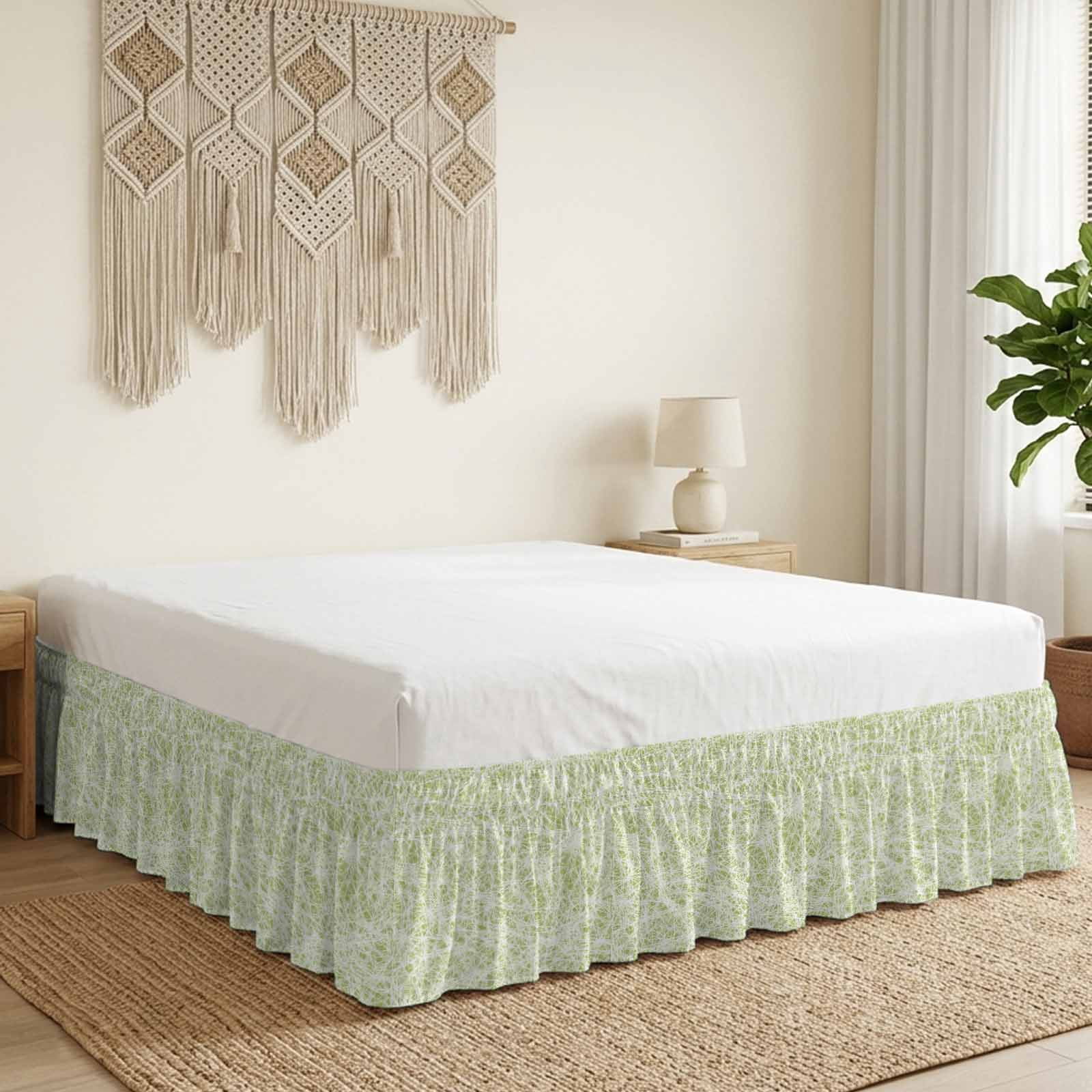 Abstract Fiber Line Bed Skirt California King Size 16 Inch Drop, Spring ...