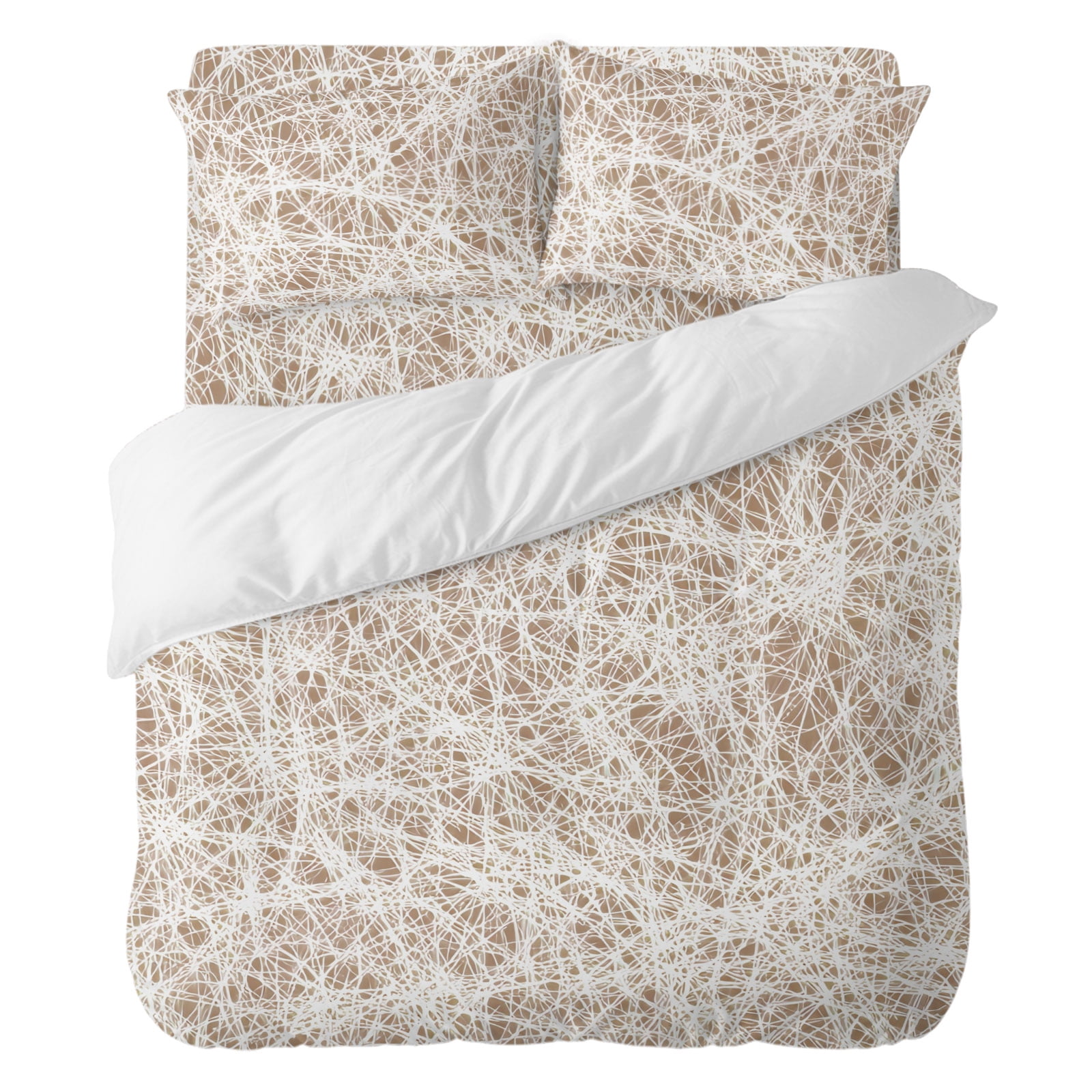 Abstract Fiber Line Bedding Duvet Cover Set California King Size 4 ...