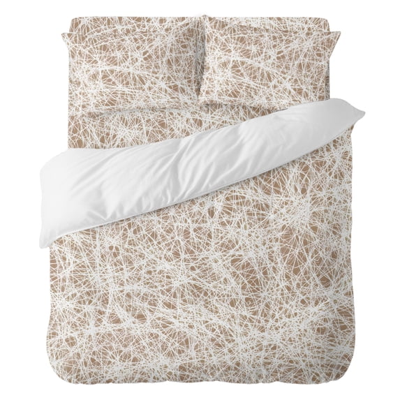 Abstract Fiber Line Bedding Duvet Cover Set Queen Size 4 Pieces, Spring ...