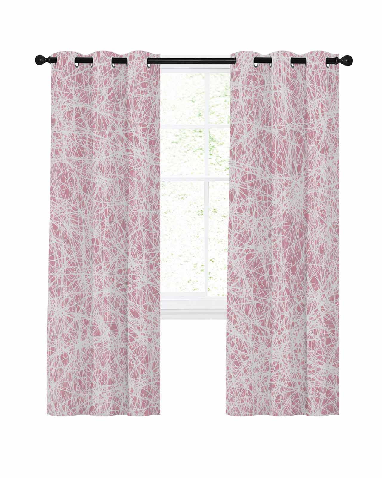 Abstract Fiber Line Blackout Curtains for Bedroom Living Room, Spring ...