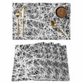 Abstract Fiber Line Cotton Linen Placemats Set of 1, Spring Vibrant ...
