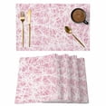Abstract Fiber Line Cotton Linen Placemats Set of 6, Spring Vibrant ...