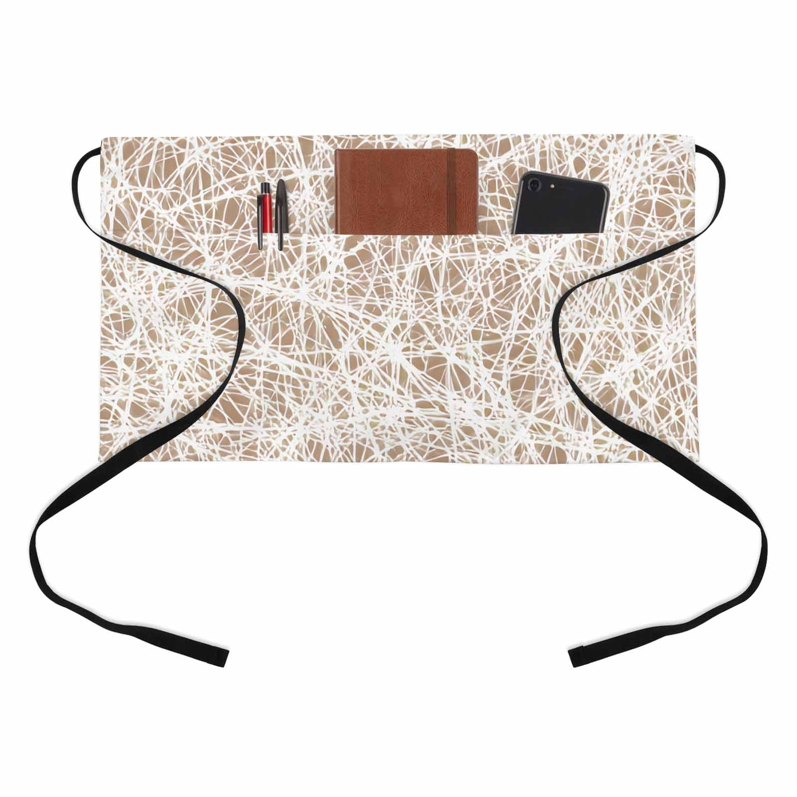 Abstract Fiber Line Kitchen Restaurant Half Waist Apron, Spring Vibrant ...