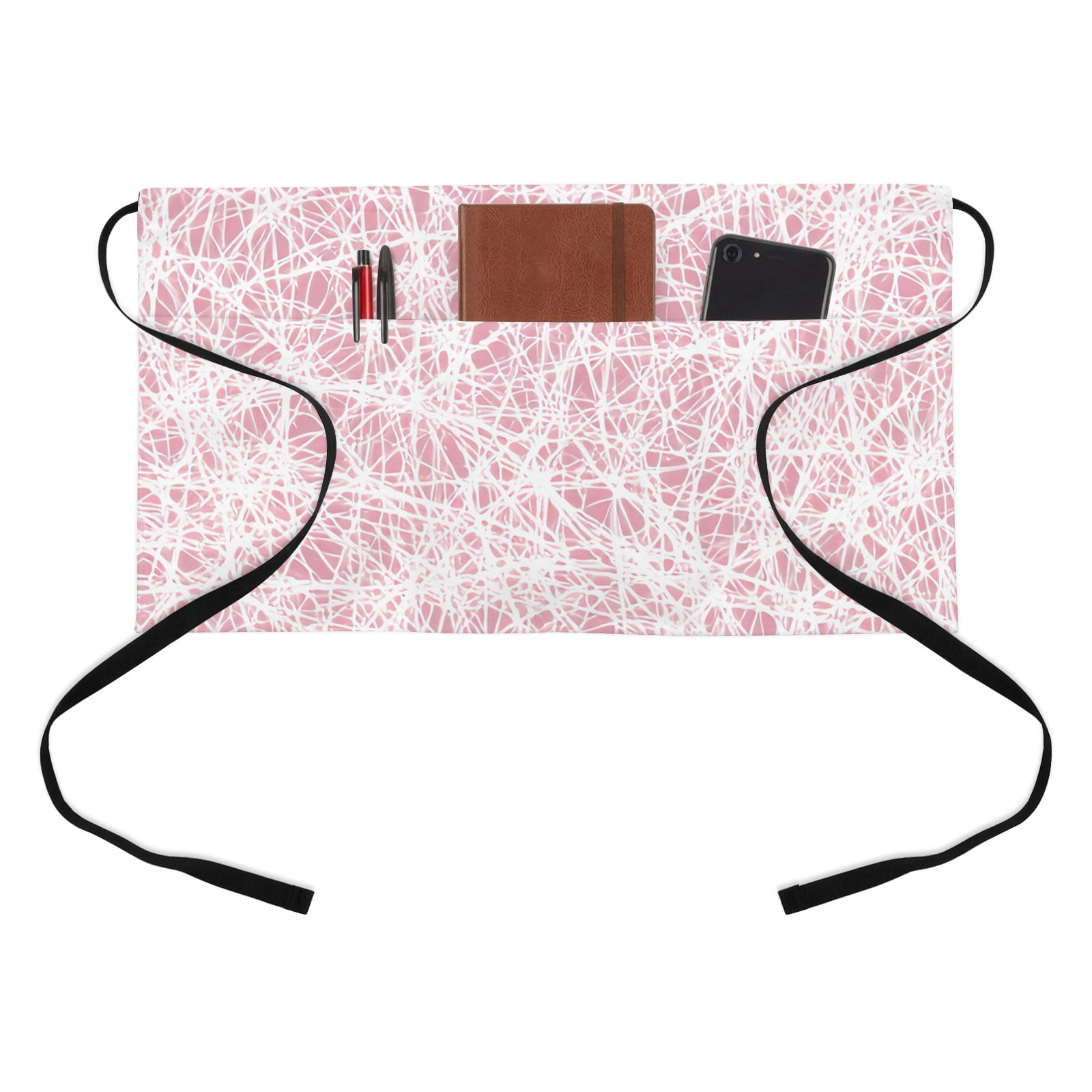 Abstract Fiber Line Kitchen Restaurant Half Waist Apron, Spring Vibrant ...