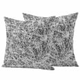 Abstract Fiber Line Outdoor Pillow Covers Set of 2 Spring Vibrant Black ...