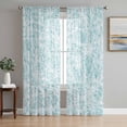 Abstract Fiber Line Sheer Curtains for Living Room Bedroom, Spring ...