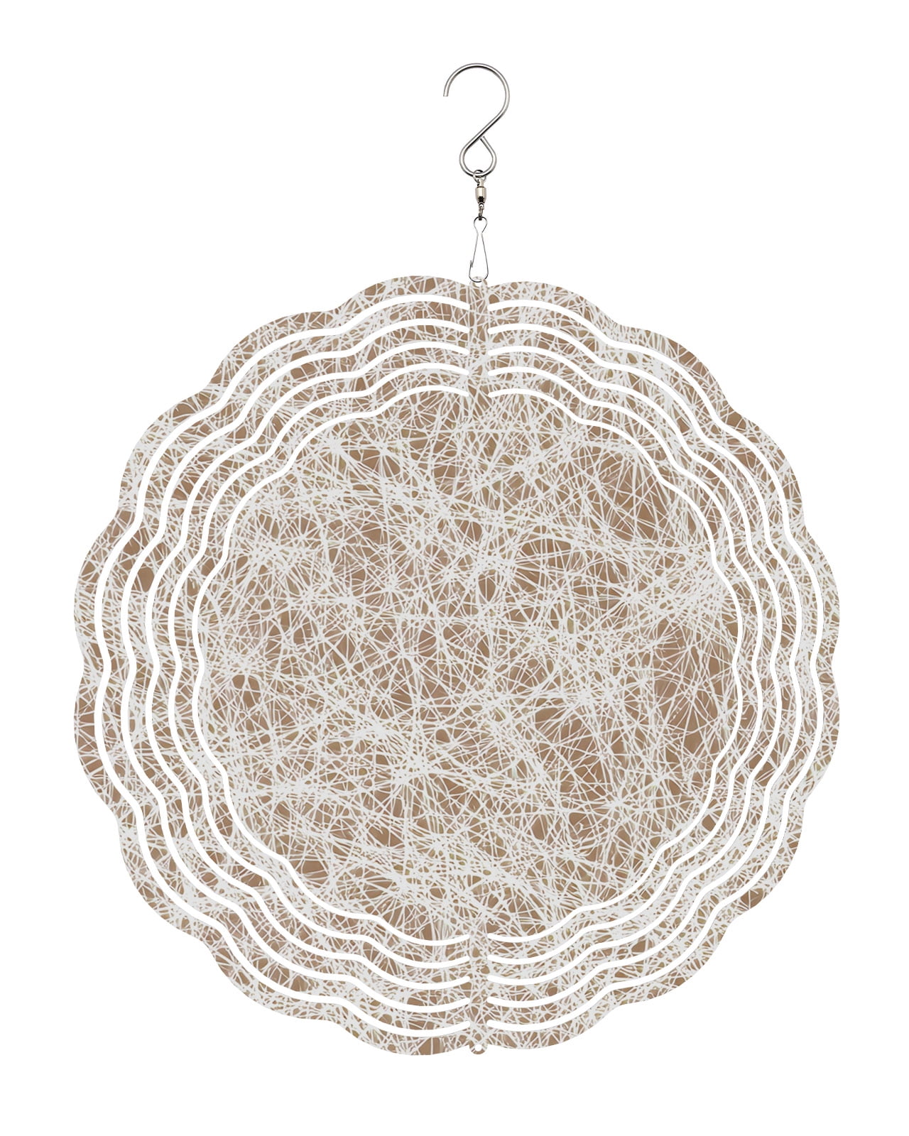 Abstract Fiber Line Wind Spinner for Garden Yard 10In, Spring Vibrant ...
