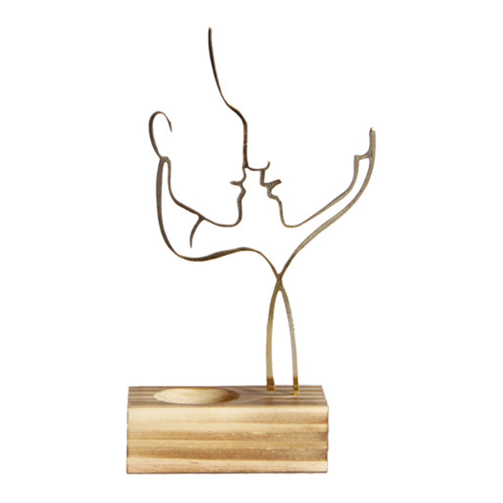 Abstract Figure Candle Holder - Romantic Artistic Wooden Couple ...